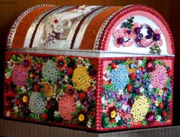 Paper Quilling Box and Vase Designs By Maninder Marwaha